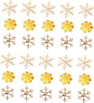 Cabilock 500st&uuml;cke Weihnachts-Schneeflocken-konfetti Goldene Deko F&uuml;r Festliche Anl&auml;sse F&uuml;r Hochzeiten Und Partys Und Gro&szlig;e Schneeflocken