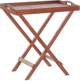 Beliani Beliani - Garten Beistelltisch dunkelbraun Holz modern klappbar Balkon Terrasse