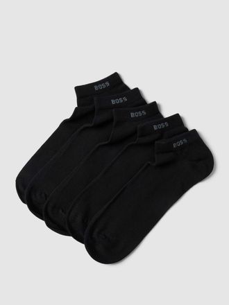 HUGO BOSS Sneakersocken mit Label-Detail im 5er-Pack