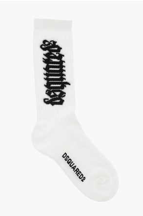 Dsquared2 Cotton Blend Socks with Contrast Logo size 40