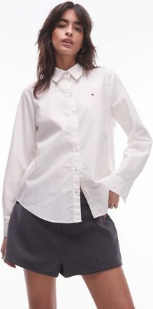 Tommy Hilfiger Chemise Oxford d&eacute;contract&eacute;e - Blanc