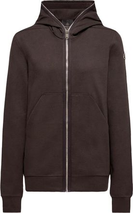 Rick Owens Moncler Cotton Ziplock Hoodie, Unisex, Brown, Size: L