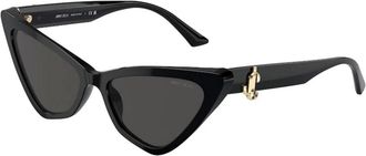 Jimmy Choo London Femme, Accessoires, Noir, Taille: 55 MM Lunettes de soleil Cat-Eye