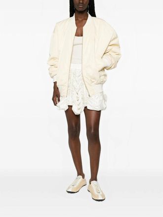 RAXXY Quilted Draped Skirt - White