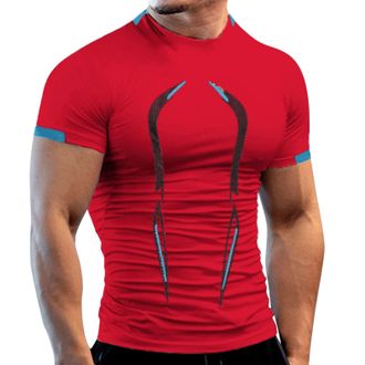 Generic Herren Sport T-Shirts Übergröße Training Laufshirt Kurzarm T Shirt Funktionsshirt Schnelltrocknend Atmungsaktiv Sport Shirt Schlank Trainingsshirt