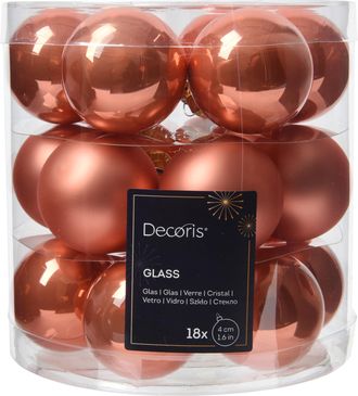 Kaemingk Weihnachtskugeln Glas 4cm 18 Stück - matt & glänzend - Kleine Christbaumkugeln Weihnachtsbaumkugeln für Weihnachten - Christbaumschmuck & Weihnachtsba