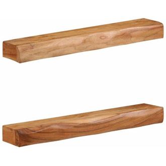 vidaXL Vidaxl - tag&egrave;res murales 2 pcs 80x17x8 cm bois massif dacacia