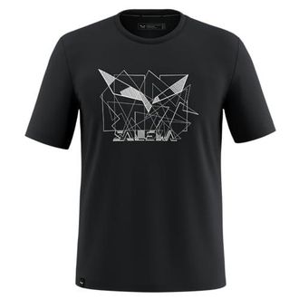 Salewa T- Shirt Eagle Geometric S/S, Black Out, XXL Hommes