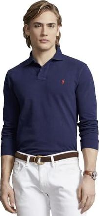 Ralph Lauren Polo en piqu&eacute; Custom Slim Fit (FR/ES, Alpha/Lettres, XXL, Taille Normale, Taille Normale, Marine Newport)
