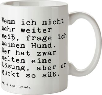 Mr. & Mrs. Panda Tasse Wenn ich nicht mehr... - Geschenk, Kaffeetassen, Spruch Sprüche Weisheiten Zitate Lustig Weisheit Worte, Teebecher, Zitate