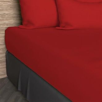 Soleil d'Ocre 612807 So Spannbettlaken Baumwolle 57 Sohn Rot 200 x 140 cm