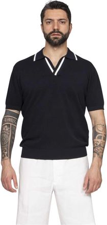 Paolo Pecora Homme, Tops, Bleu, Taille: XL Polo in Cotone 6685