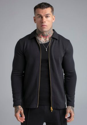 Siksilk Herren Schwarzes Smart Overshirt XXL