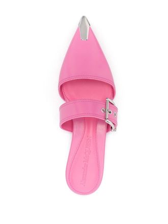 Alexander McQueen Metal-Toe Pointed Mule - Pink