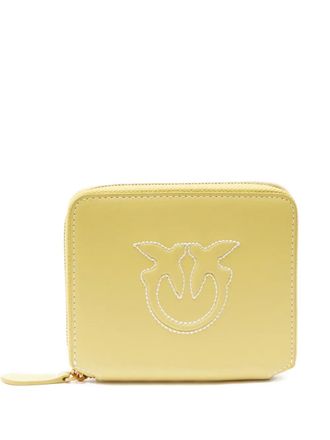 Pinko portefeuille zipp&eacute; &agrave; logo emboss&eacute; - Jaune