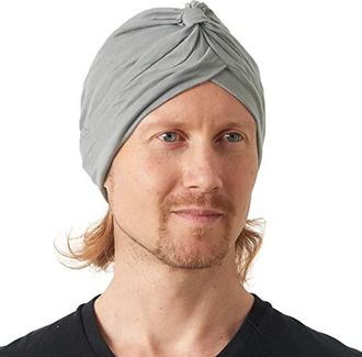 Charm by Casualbox Turban Homme Foulard Cheveux Femme en Coton, Bonnet Chimio DÉté avec Twist Mode Festival, Accessoire Cache Repousse Ou Perte De Cheveux en Couleur Gri