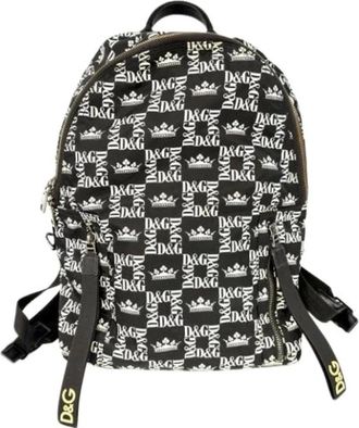 Dolce & Gabbana unisex, Pre-owned, Noir, Taille: ONE Size Sac &agrave; dos en nylon Pre-owned
