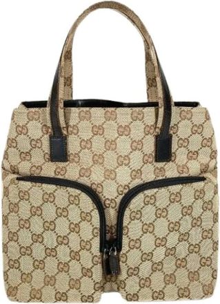 Gucci unisex, Pre-owned, Beige, Taille: ONE Size Sac à main en toile Pre-owned