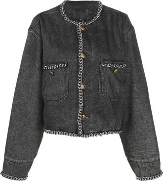 R13 Chain-embellished Denim Jacket