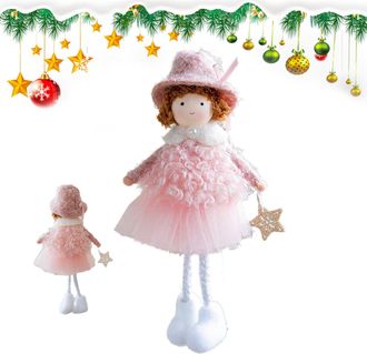 Generico Generico Weihnachten Engel Puppe | Engelpuppe f&uuml;r Weihnachten | Pl&uuml;sch M&auml;dchen Dekoration f&uuml;r Dach Wand T&uuml;r Garten Terrasse Kinderzimmer und Urlaubsge