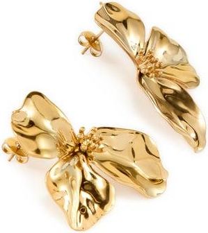 Au Printemps Paris Boucles doreille fleurs en acier