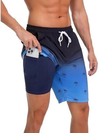 Generic HUIWDP Short de bain d&eacute;t&eacute; tendance en polyester pour homme S&eacute;chage rapide Taille &eacute;lastique Pantalon de plage Traje De Ba&ntilde;o, A32, 4XL