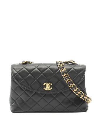 Chanel sac port&eacute; &eacute;paule en cuir matelass&eacute; (1994-1996) - Noir