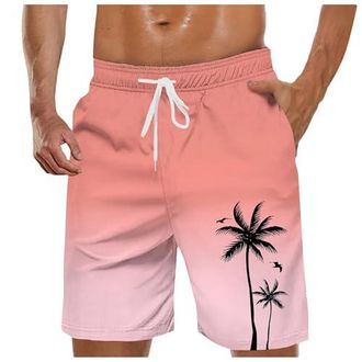 Generic Short de bain d&eacute;contract&eacute; pour homme avec imprim&eacute; d&eacute;grad&eacute; de couleurs - Short de plage d&eacute;t&eacute; l&eacute;ger et respirant - Short de course pour gar&ccedil;on - Maillot