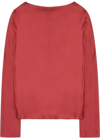 Alberta Ferretti Silk-Blend Acetate Blouse - Pink