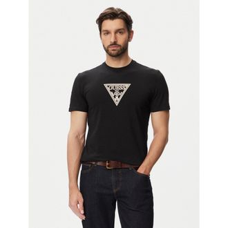 Guess T-Shirt M6YI40 K4226 Schwarz Slim Fit