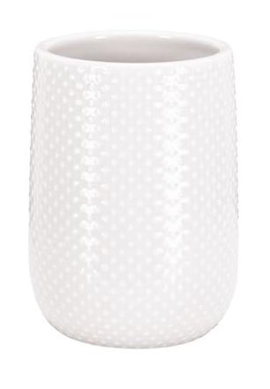 Kleine Wolke Zahnputzbecher Dotty, Accessoires, Farbe Wei&szlig;, Material: Steinzeug