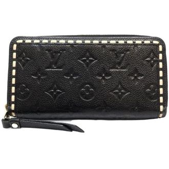 Louis Vuitton Portefeuille long Monogram Empreinte (bi-pli) doccasion - Femme - Pre-owned - Noir - Taille: ONE Size