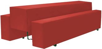 Brandsseller Hussen Set 3-teilig für Bierzeltgarnituren 1 x Tisch ca. 220 x 50 cm - 2 x Bank ca. 220 x 25 cm (1x 220x70cm - 2X 220x25 cm, Rot)