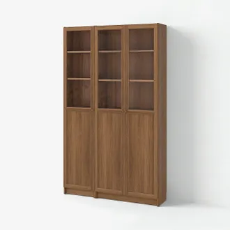 IKEA BILLY / OXBERG Regalkombi. mit Paneel-/Vitrt&uuml;ren