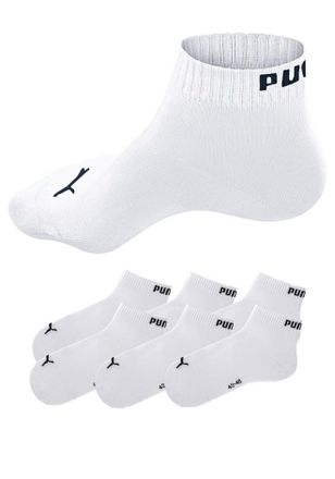 Puma Kurzsocken PUMA PUMA UNISEX QUARTER PLAIN 6P ECOM, Herren, Gr. 35-38, wei&szlig;, Baumwolle, Baumwollmischung, Elasthan, Polyamid, unifarben, elastisch, Soc