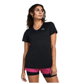Under Armour T-Shirt f&uuml;r Damen, V-Ausschnitt (Schwarz)