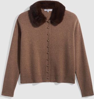 Gerard Darel Gilet en laine &agrave; col amovible - RILA - Sable