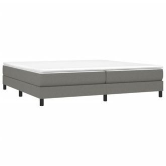 vidaXL Sommier &agrave; ressorts de lit Gris fonc&eacute; 200x200 cm Tissu