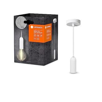 Ledvance Vintage 1906 Pendelleuchte ROUND E27, wei&szlig;, max. 25W (LED 15W), E27 Sockel, runder Baldachin, Innenraum-Pendelleuchte, Kombination mit 1906 Vintage-La