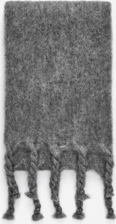 Arket Schal Aus Mohairwolle Und Wolle -Grau