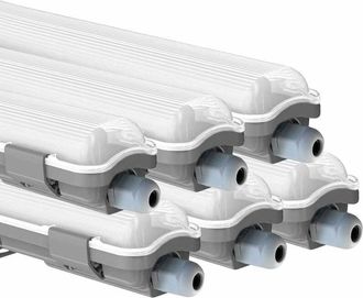 ETC Shop Led Feuchtraumleuchte 127,5 cm led R&ouml;hre Garage Werkstattleuchte kaltwei&szlig; led Wannenleuchte 18 Watt, 1700lm 6400K, 6er Set