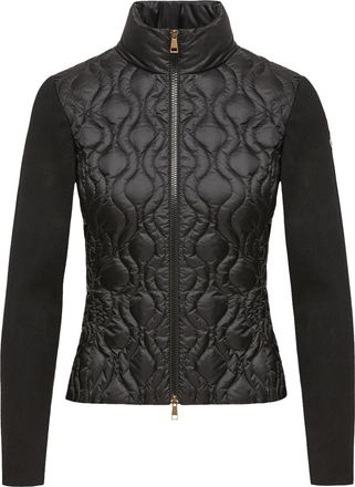 Moncler Moncler Cotton Padded Zip-up Cardigan, Women, Black, Size: Xxl