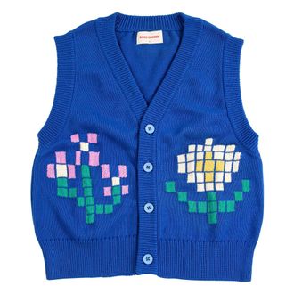 Bobo Choses Gilet Pixel Flower Coton Bio Bobo Choses