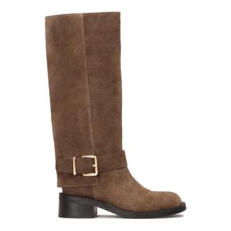 Kazar Kazar Wildlederstiefel im Offiziersstil - - Shoes - Damen - Braun - 40 EU