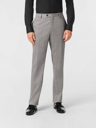 Philipp Plein Pantalon de tailleur en laine m&eacute;lang&eacute;e &agrave; pinces