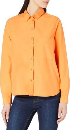Camel Active Camel Active Womenswear Damen Blouse mit Aufgesetzer Brusttasche Bluse, Orange, L