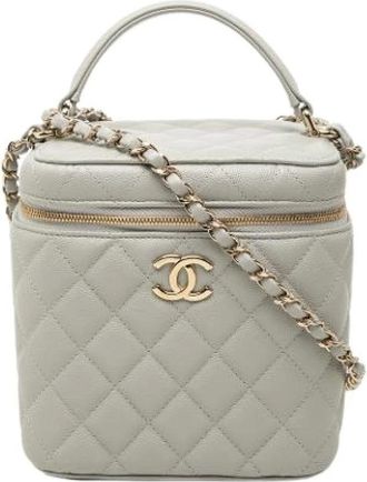Chanel Sac Vanity Pre-owned - Femme - Pre-owned - Gris - Taille: ONE Size