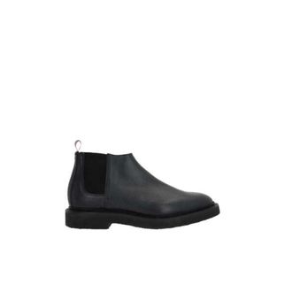 Thom Browne Homme, Chaussures, Noir, Taille: 40 EU Bottes Chelsea mi-hautes en cuir grain&eacute;