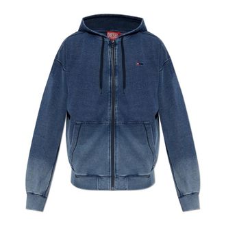 Diesel S-Crox-Zip Sweatshirt - - Sweatshirts & Hoodies - Herren - Blau - 2XL
