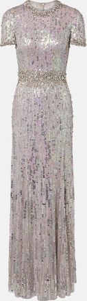 Jenny Packham Robe Celeste mit Pailletten und Kristallen